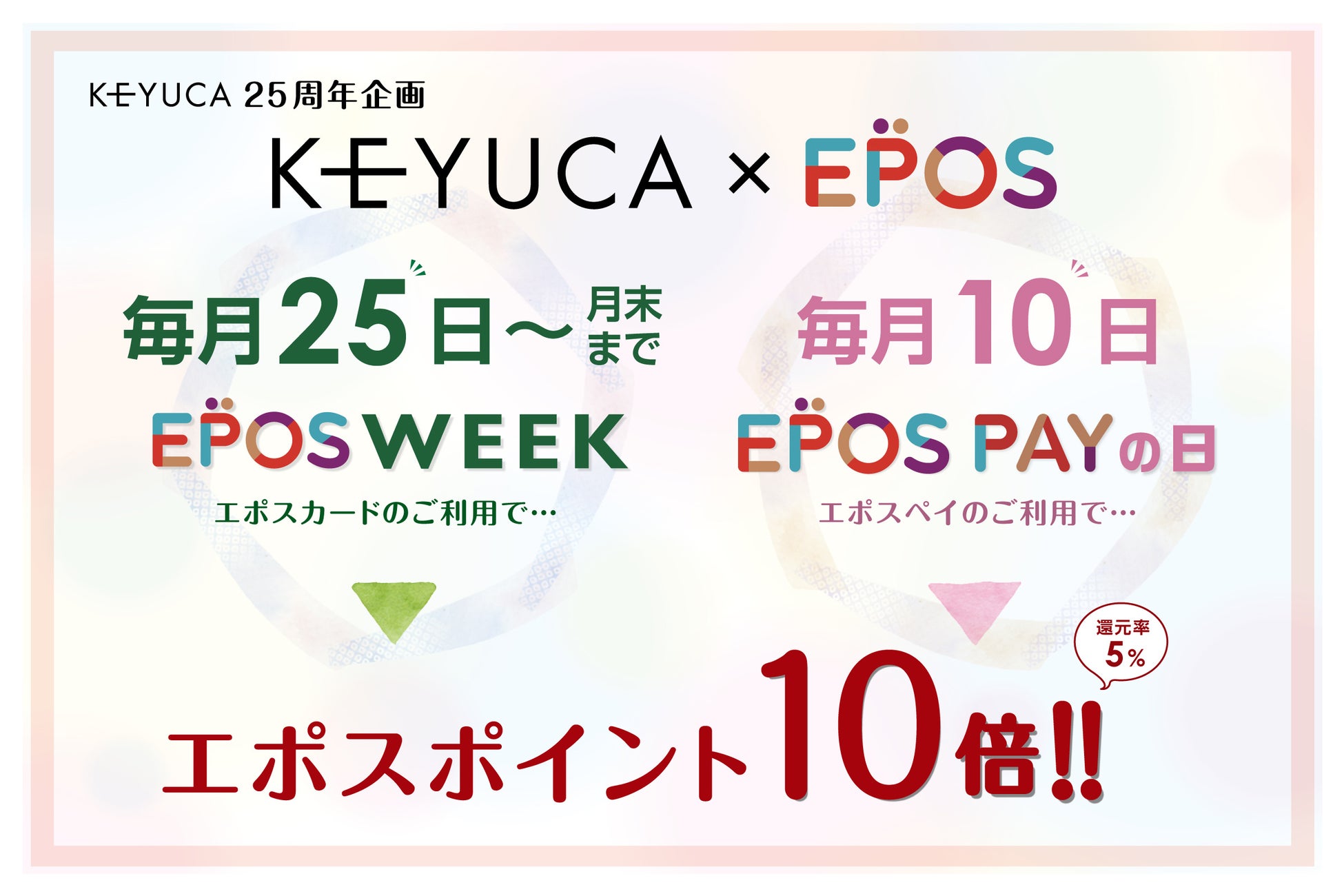 「KEYUCA」25周年記念！「エポスカードポイント10倍キャンペーン」開催！ | MONEY ZONE[マネーゾーン]